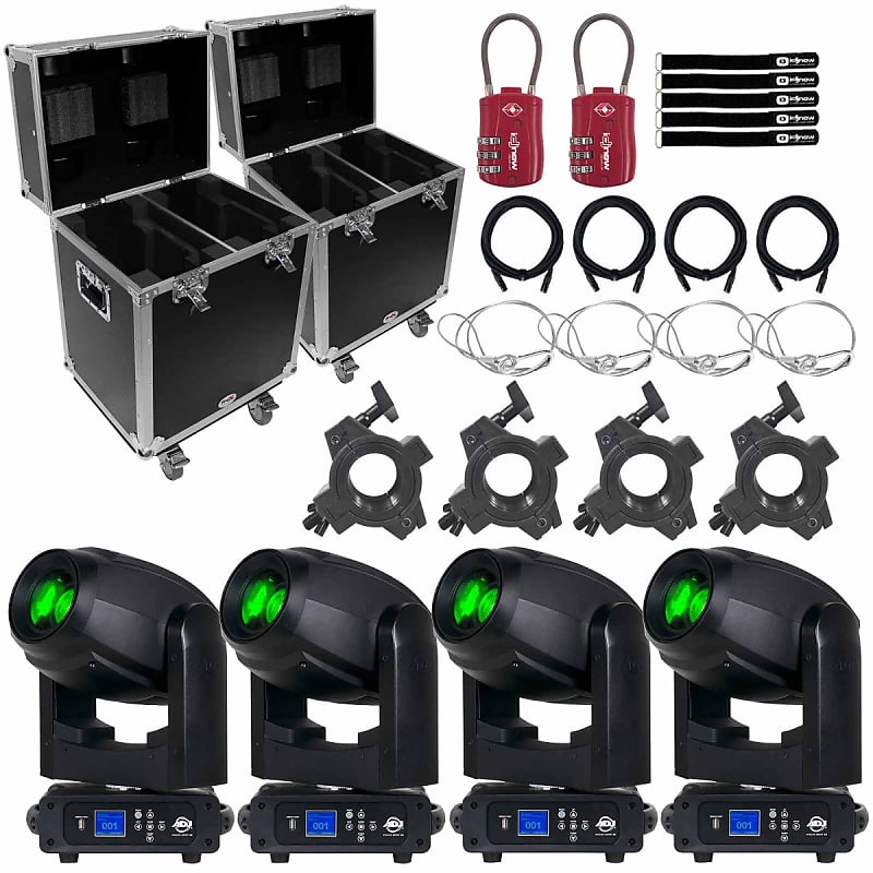 ADJ Focus Spot 5Z LED Moving Head Focus Spot Lights 4 Pack w | Reverb