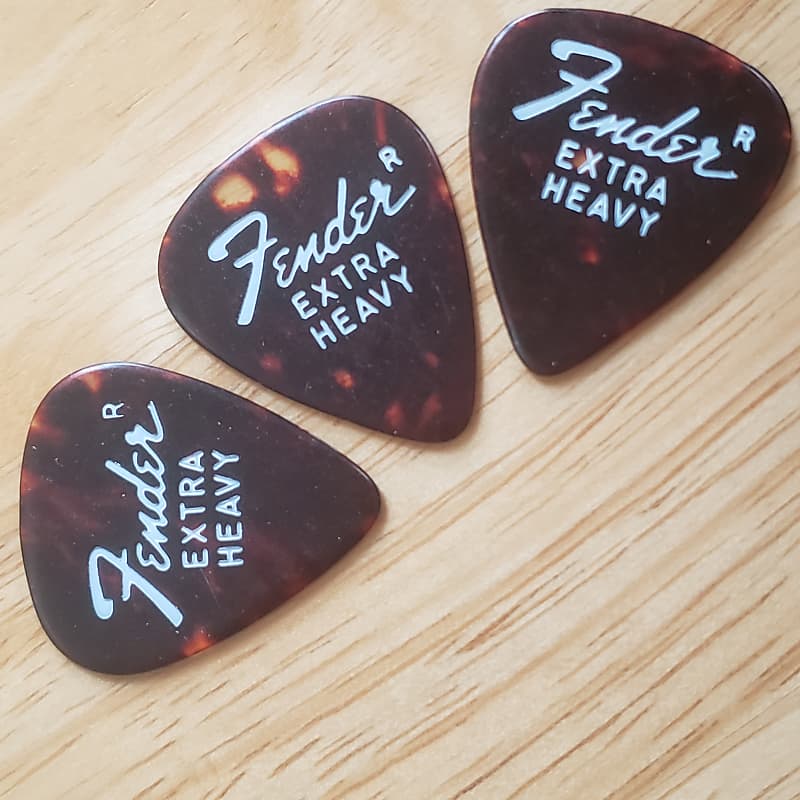 3 Vintage Fender 351 Extra Heavy celluloid 1970's Uncircled R | Reverb