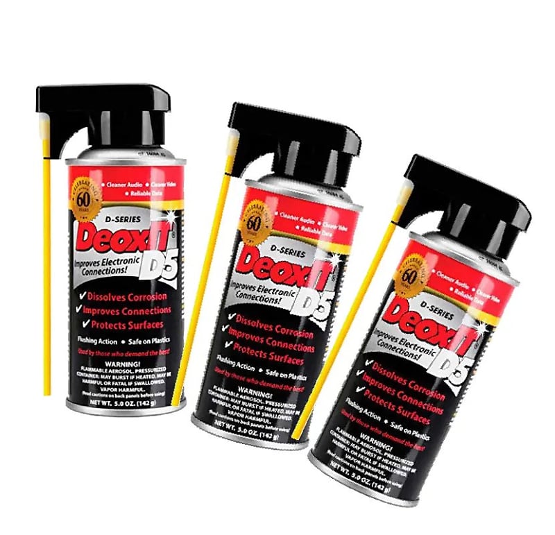3 Pack Hosa Technology D5S-6 CAIG DeoxIT D5 5% Spray 5oz | Reverb