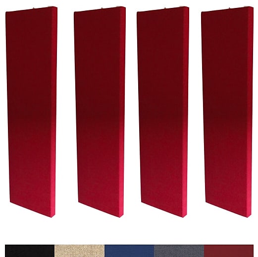 4X Slim Acoustic Panels (RED) - Pro/Home Studio or Rehearsal | Reverb