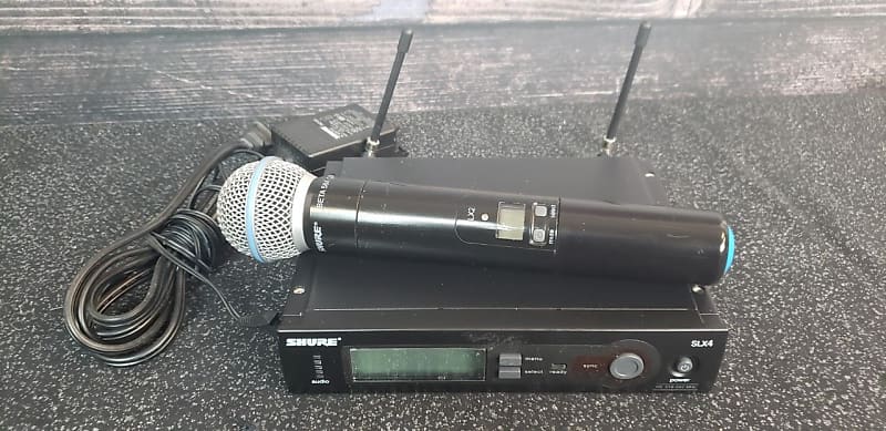 Shure SLX24 Wireless Handheld SLX2/Beta 58A and SLX4 Receiver | Reverb