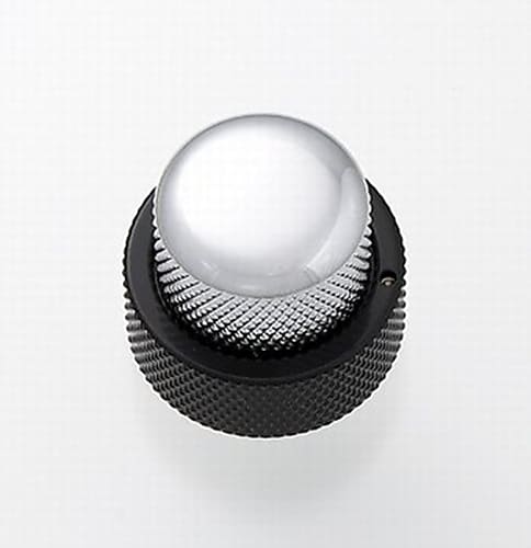 Stacked Concentric Knob For Guitar & Bass - CHROME/BLACK | Reverb