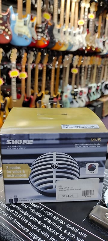 Shure MOTIV MV5 Lightning / USB Condenser Microphone | Reverb