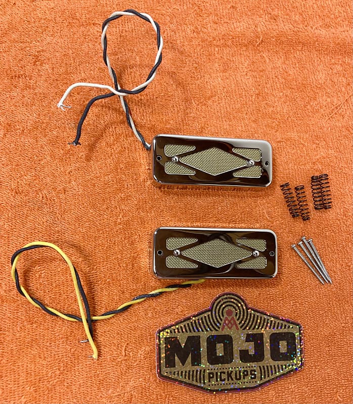 Mojo Boutique Gold Foil P90 Size Pickup - Nickel Pair Neck | Reverb
