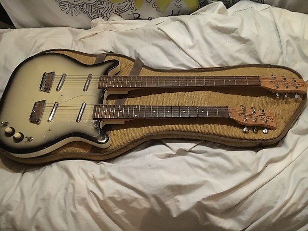 Danelectro Double Neck Guitar Baritone & Standard RARE w/ | Reverb