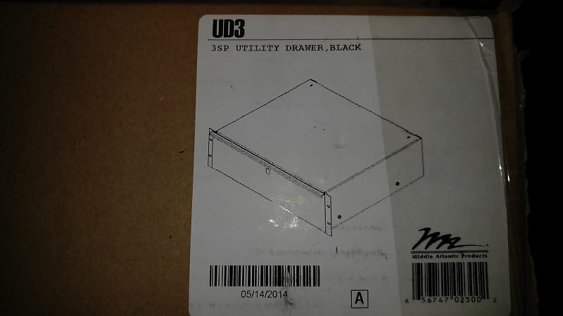 MIDDLE ATLANTIC UD3 RACK DRAWER WITH LOCK SET. | Reverb