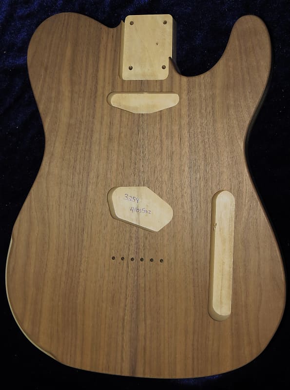 Black Walnut Top \ Aged Aspen Telecaster Tele Body 4lbs 5oz | Reverb