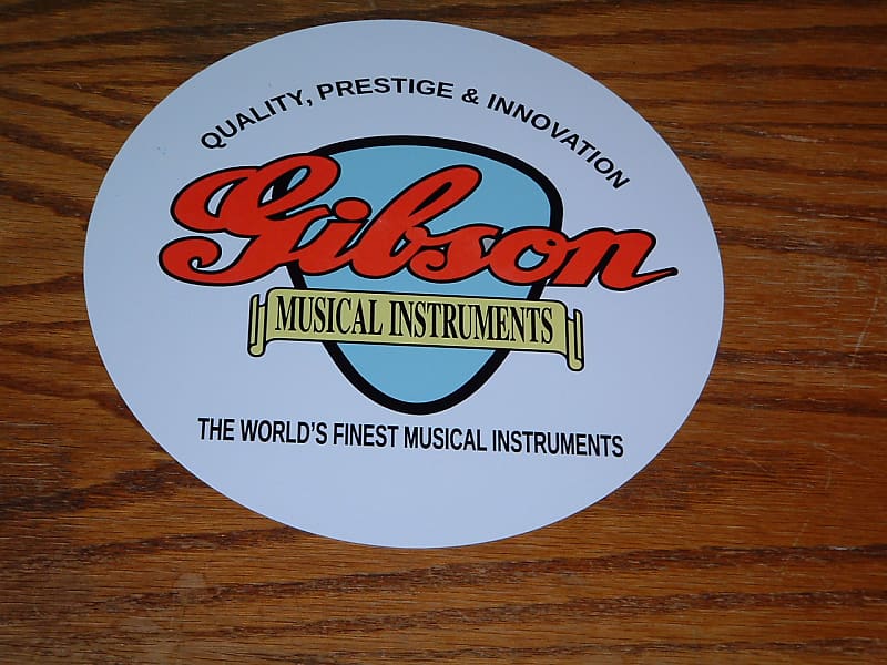 Gibson Metal studio wall sign ...round 8" diameter....White | Reverb