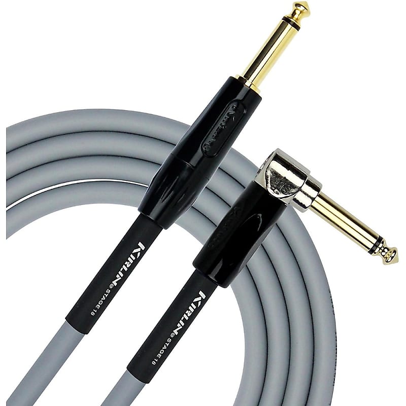 KIRLIN 18AWG Stage Straight to Right Angle Instrument Cable | Reverb