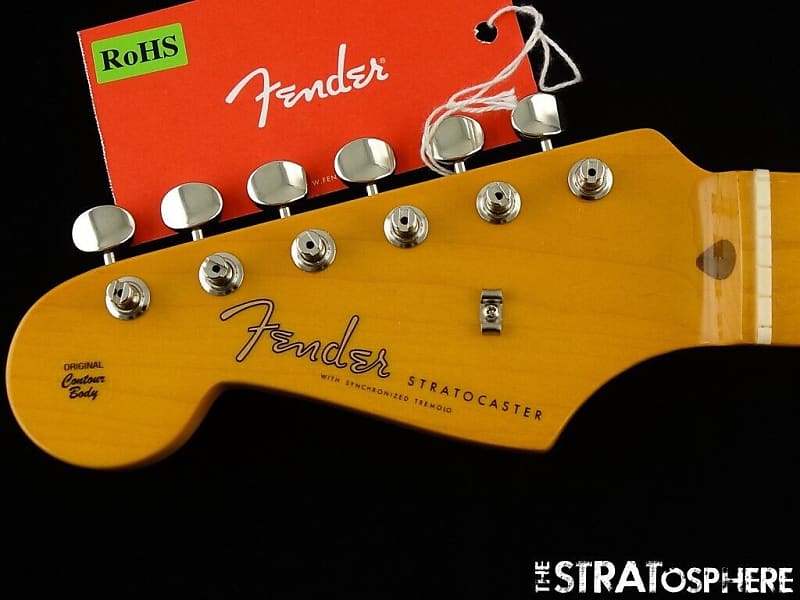 LEFTY Fender AV II American Vintage 57 Strat NECK +TUNERS | Reverb