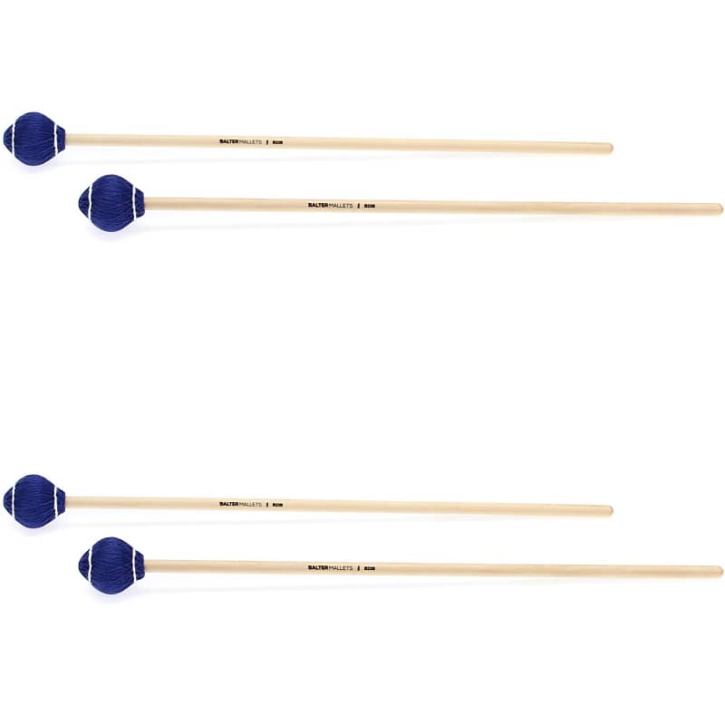 Balter Pro Vibe Medium Vibraphone Mallets - Blue Cord Birch - | Reverb