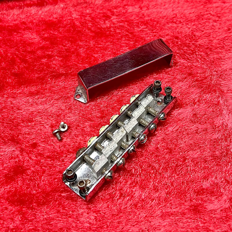 Rickenbacker Solid body guitar bridge c 1970 Chrome 380 381 | Reverb