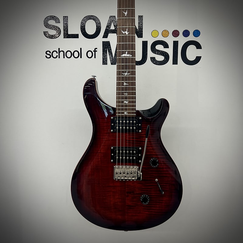 USED PRS SE Custom 24 - Fire Red Burst | Reverb