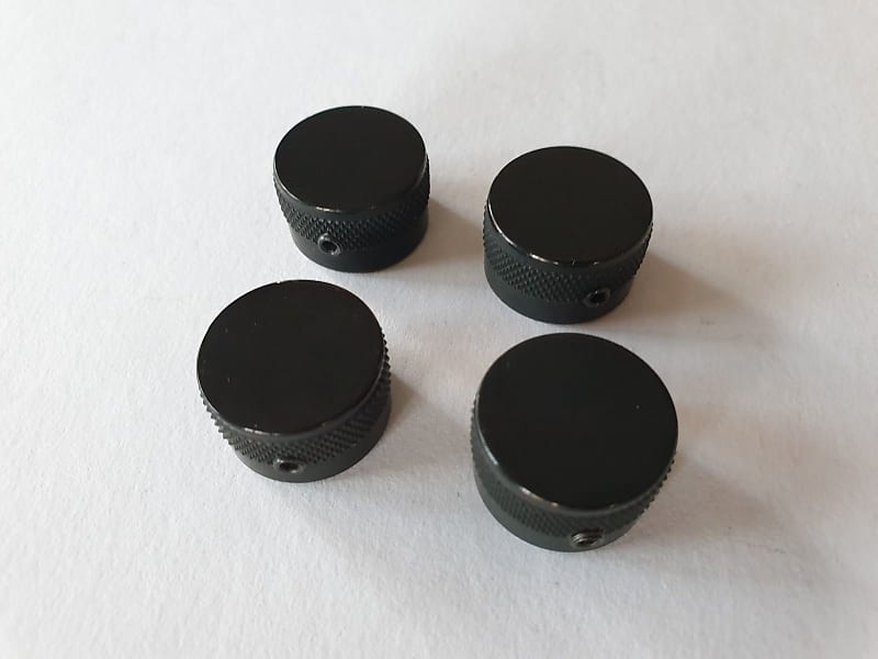 Gretsch style hollow body guitar control knob black set of 4 | Reverb