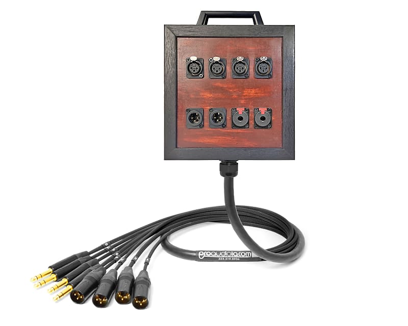 8-Channel Wooden Studio Wall Box / Stage Box | Mogami 2932 & | Reverb