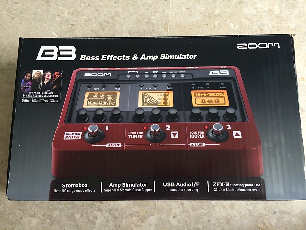 Zoom B3 Bass Effects and Amp Simulator 1 year Red brown | Reverb