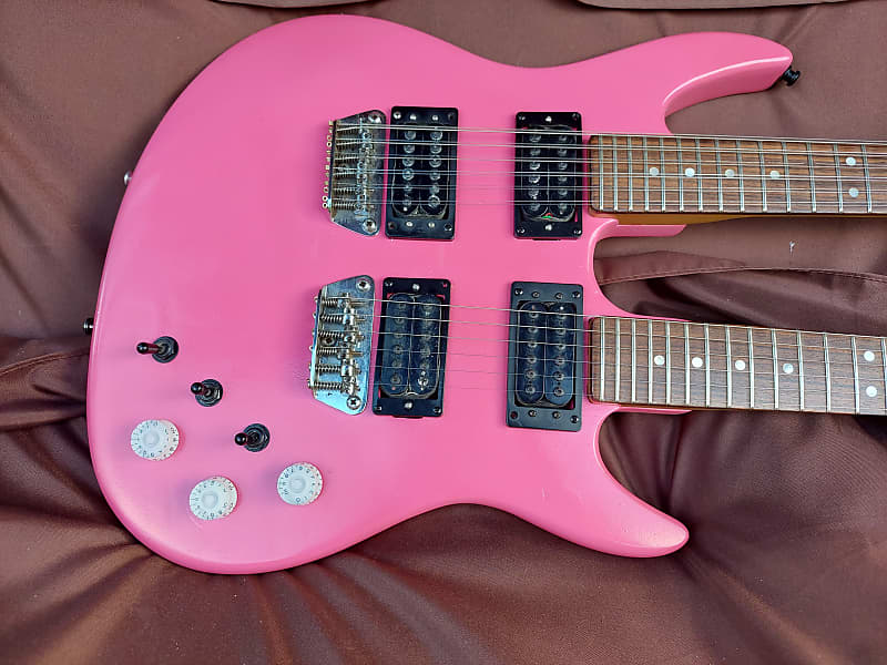 Peavey Hydra Double Neck USA Made Jeff Cook-Like Pink Vintage | Reverb
