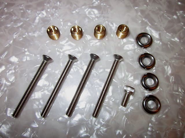 Guitar Neck Brass Insert 1-3/4" Stainless Steel Kit for | Reverb