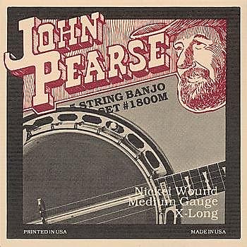 John Pearse 1800M 5 String Banjo Medium X-Long | Reverb