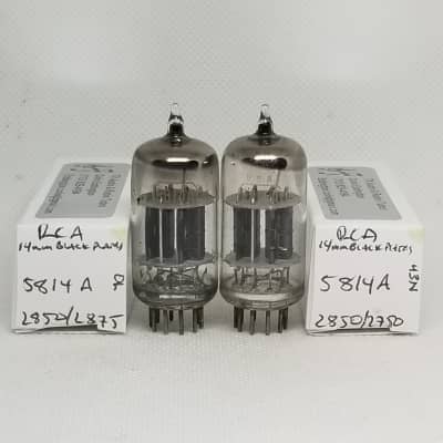 RCA JAN 5814A Black Plate, Triple Mica, Balanced (10.0%) Pair | Reverb