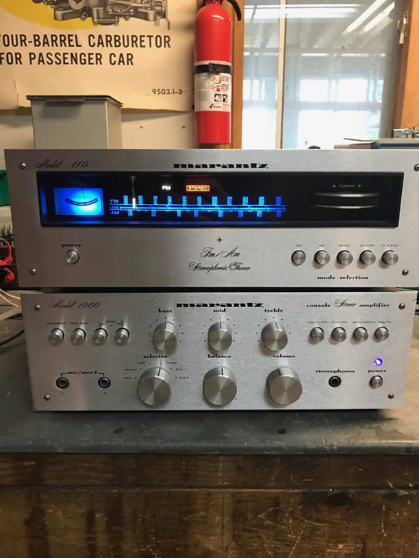 Marantz 110 Tuner/1060 Intagrated Amplifier Early 70s Silver | Reverb