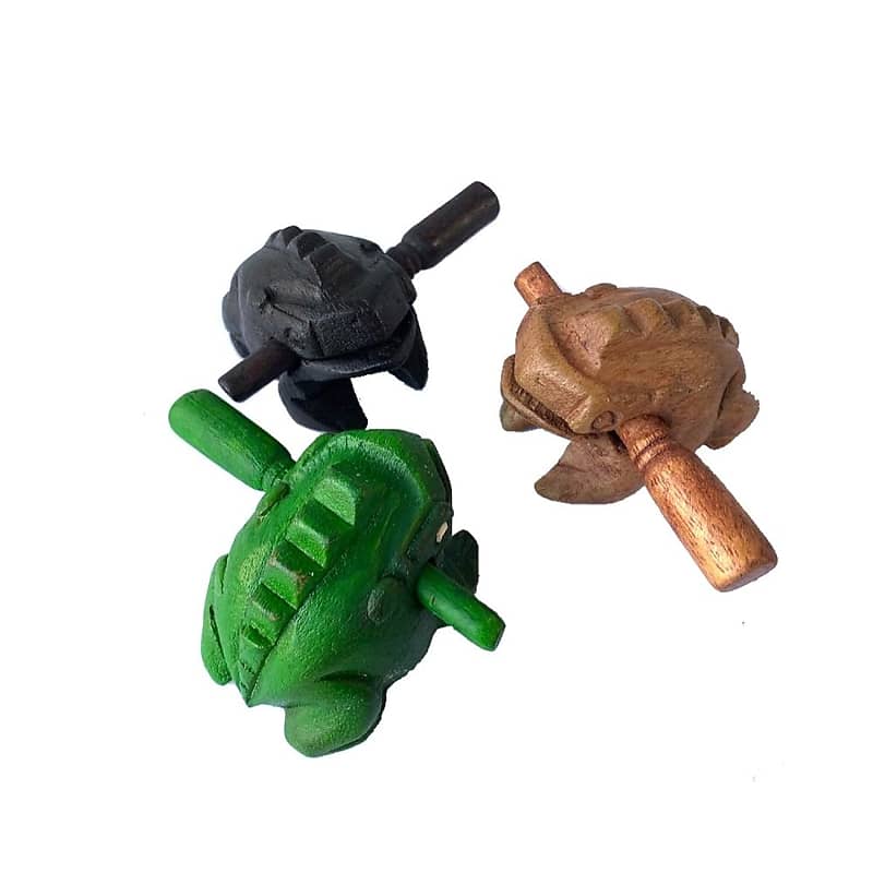 Guiros Percussion Wooden Frog Musical Instrument - 3 | Reverb UK