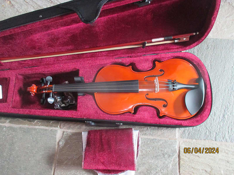 Violin. 4/4 size with case and bow. Solid wood | Reverb