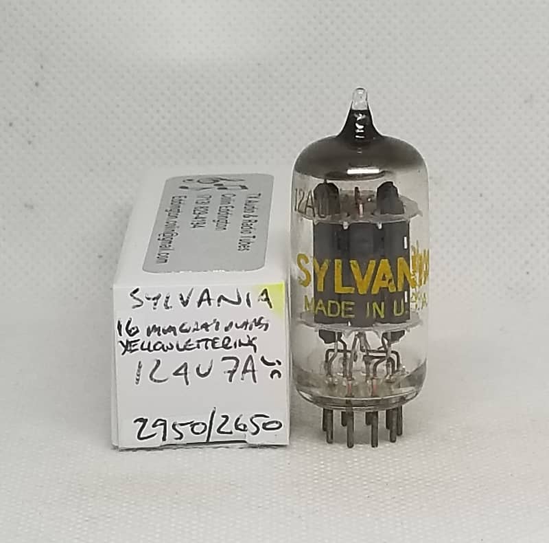 Sylvania 12AU7A Long Gray Plate Balanced Single NOS 12AU7 | Reverb