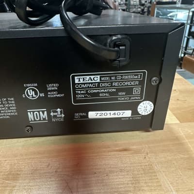 Teac CD-RW890 MK II - Black Compact Disc Recorder | Reverb