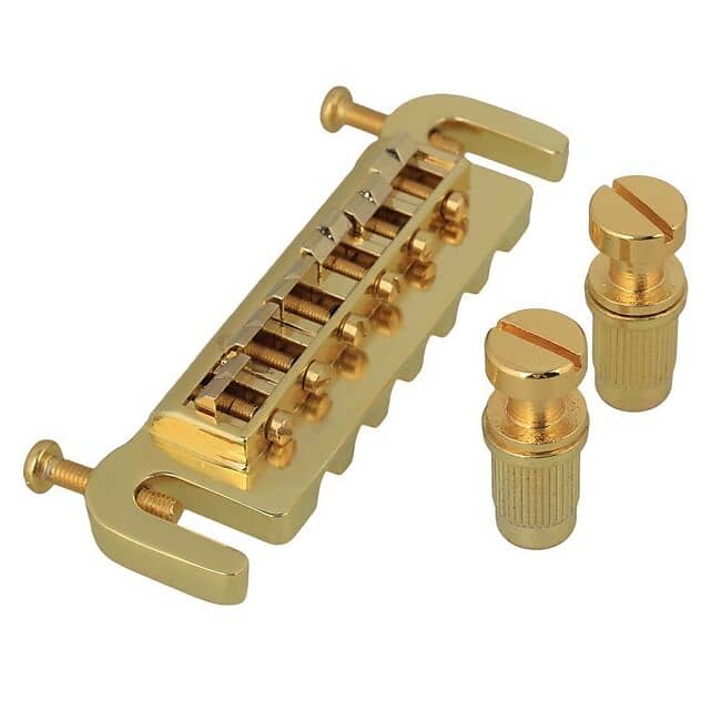 New Badass Style Bridge Wrap Around And Inserts - Gold - for | Reverb