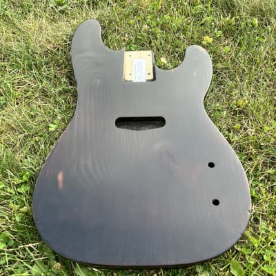 Tele 51 P Bass Body - Rear Route - Beater Black Transparent, | Reverb