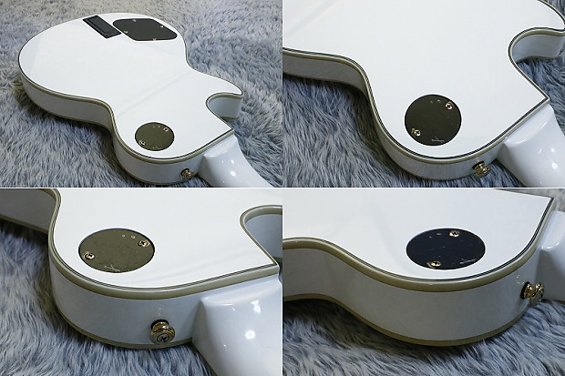 ESP Edwards E-LP-50C LP Custom White mounted amp Mini Guitar ESP Edwards E-LP-50C LP Custom White mounted amp Mini Guitar
