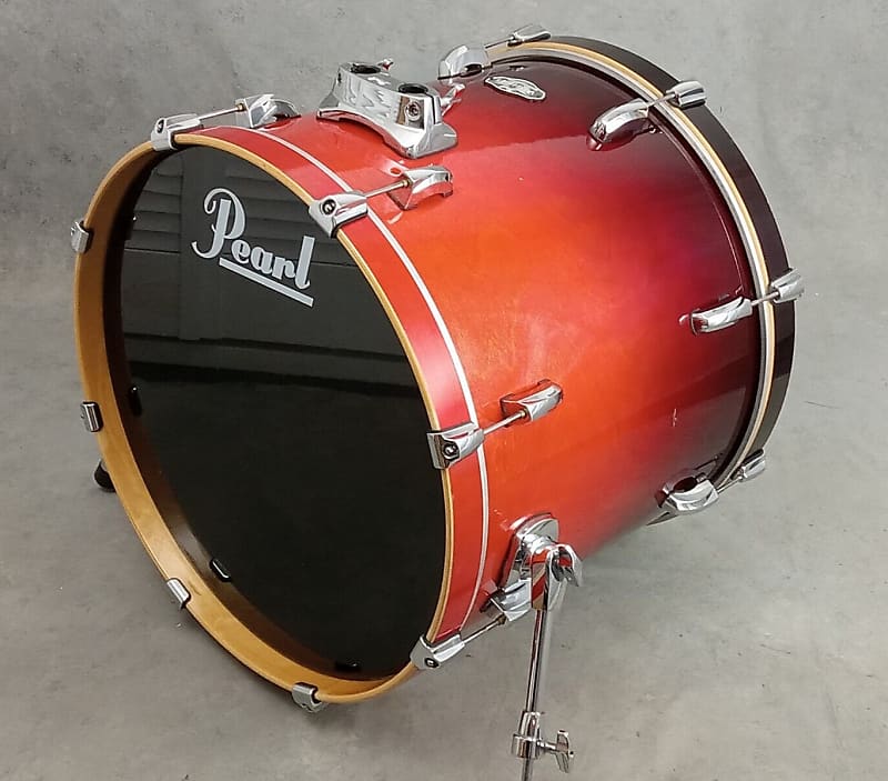 PEARL VISION BIRCH 18X22 RUBY FADE BASS DRUM for your set, | Reverb