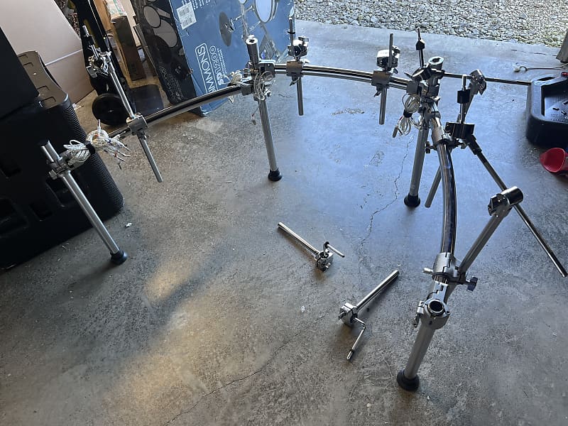 Roland TD-50 drum rack / stand chrome with wire harness | Reverb