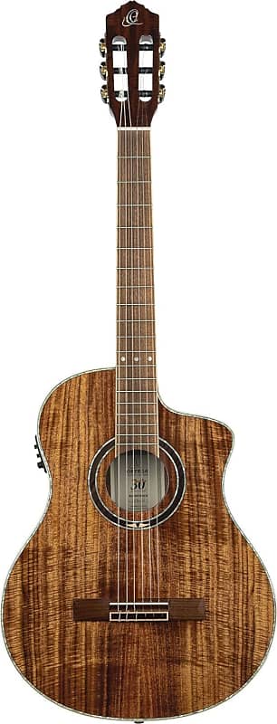 Ortega 30th Anniversary AAA Flamed Acacia - Nylon String | Reverb