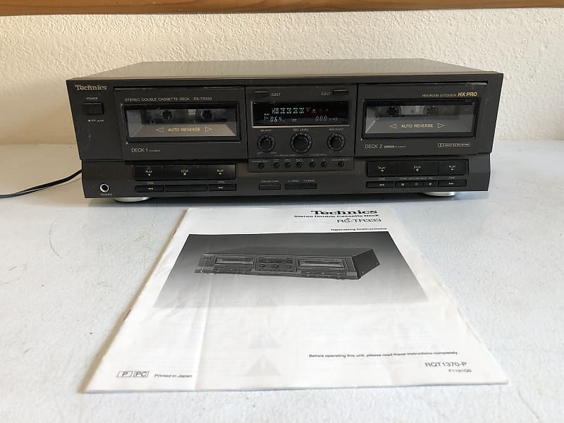 Technics RS-TR333 Dual Cassette Deck Tape Player Recorder | Reverb