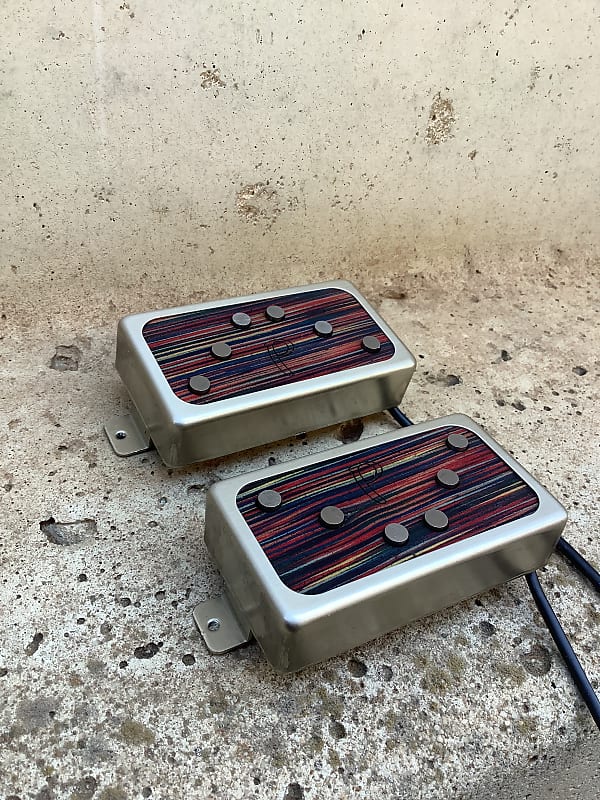 Porter Pickups Ricochet humbucker sized set custom wood block | Reverb