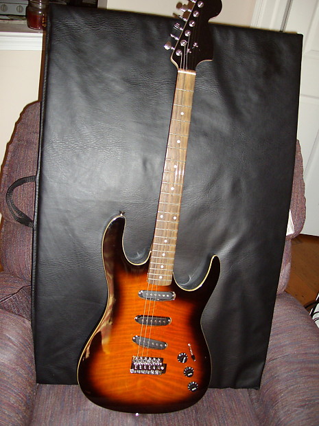 Strat copy Custom made Sunburst Flame | Reverb