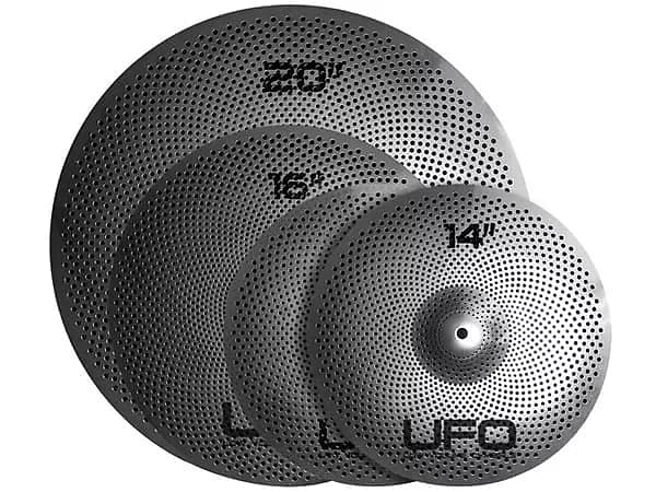 Ufo Low Volume Cymbals Set with bag grey | Reverb