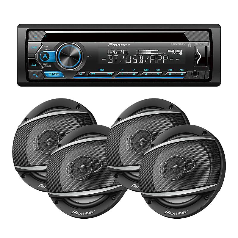 Pioneer DEH-S4220BT CD Receiver Built-in Bluetooth & 2 Pairs | Reverb