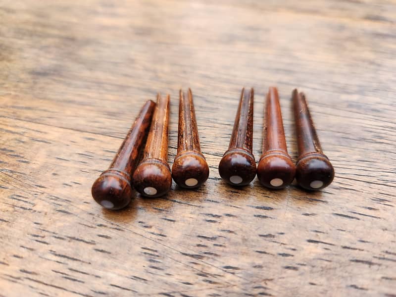 Waverly Snakewood Bridge Pins Slotted With Pearl Dots | Reverb