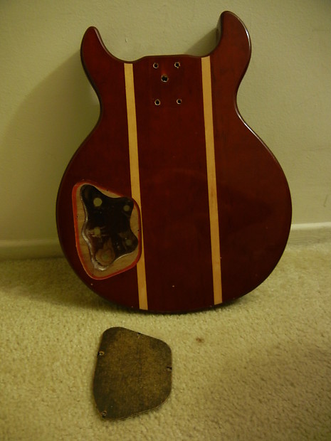 S.D. Curlee Guitar Body Dark Red with Bridge and Tailpiece | Reverb
