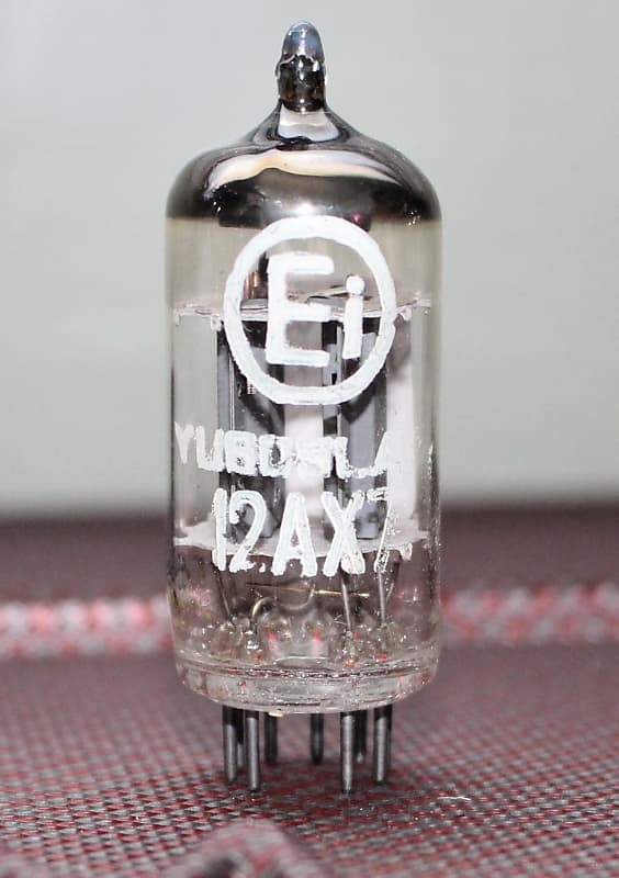 EI 12AX7 YUGOSLAVIA ECC83 W/ TELEFUNKEN SMOOTH PLATE TEST NOS | Reverb