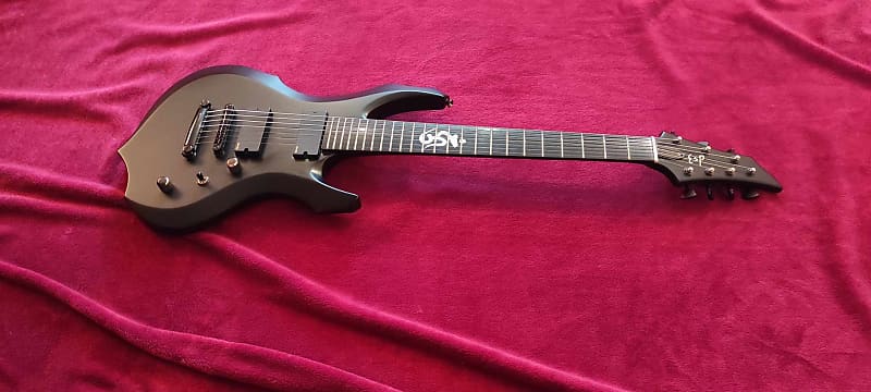 ESP Forest F-STD Sanskrit 7 2008 - Satin Black | Reverb