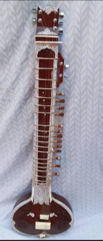 Shreeom Handicraft Electric Sitar Left Hand Sitar Indian | Reverb UK