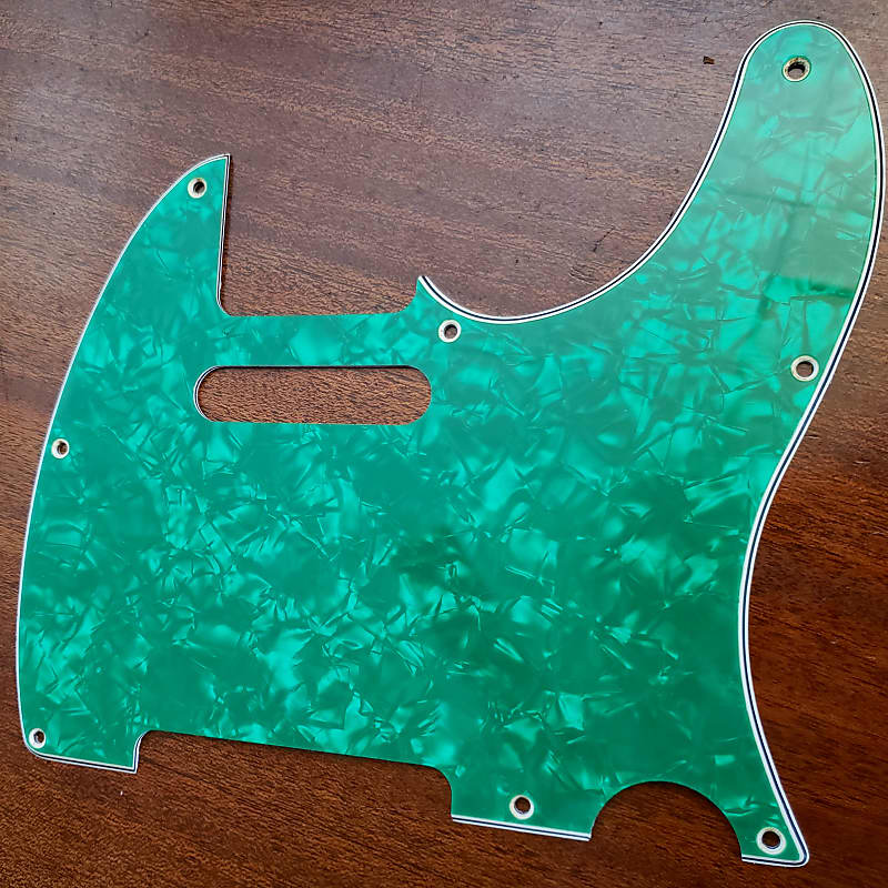 Warmoth Telecaster Pickguard Green Pearl2023 - Green Pearl | Reverb