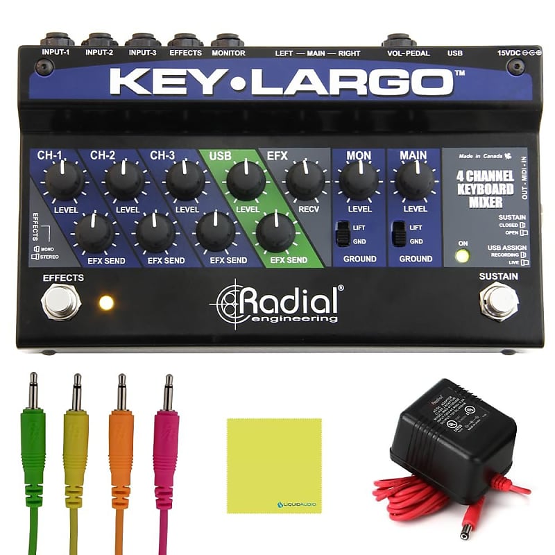 Radial Engineering Key-Largo Keyboard Mixer, USB Interface | Reverb