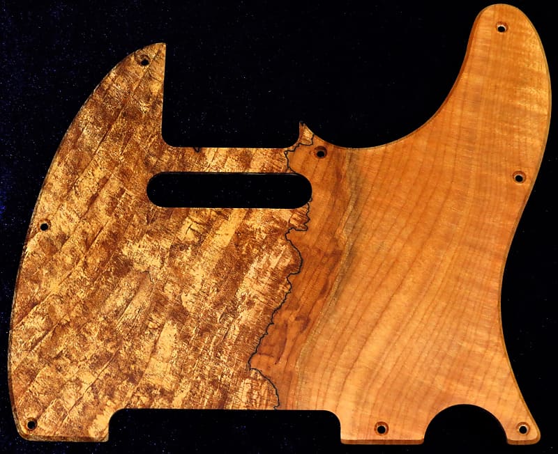 Figured Spalted Maple Telecaster Style Solid Wood | Reverb Canada
