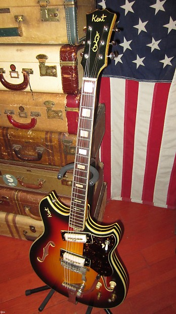 Kent Model 820 Electric Hollowbody 1968 Sunburst | Reverb