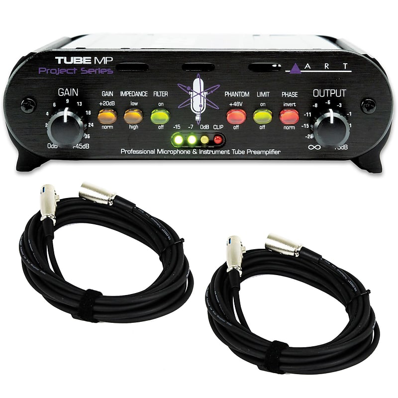 ART Tube MP Project USB Mic Preamp Mixer w/ 2 XLR Cables | Reverb